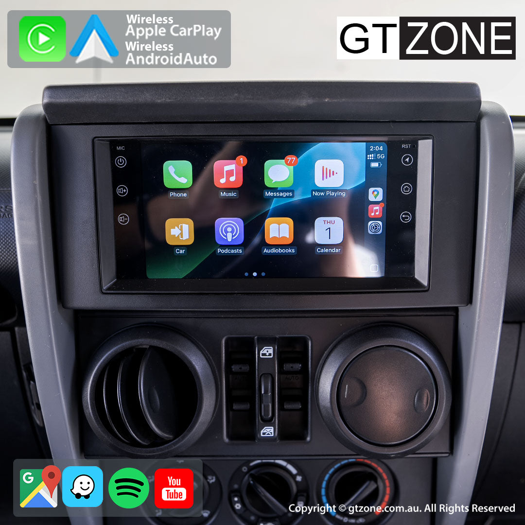 Jeep Wrangler Head Unit Upgrade Kit (2007-2015) - 7 inch Wireless Apple ...